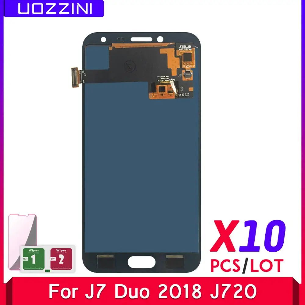 10 uds/lote 5,5 "LCD para SAMSUNG Galaxy J7 Duo 2018 J720 J720F 100% de ...
