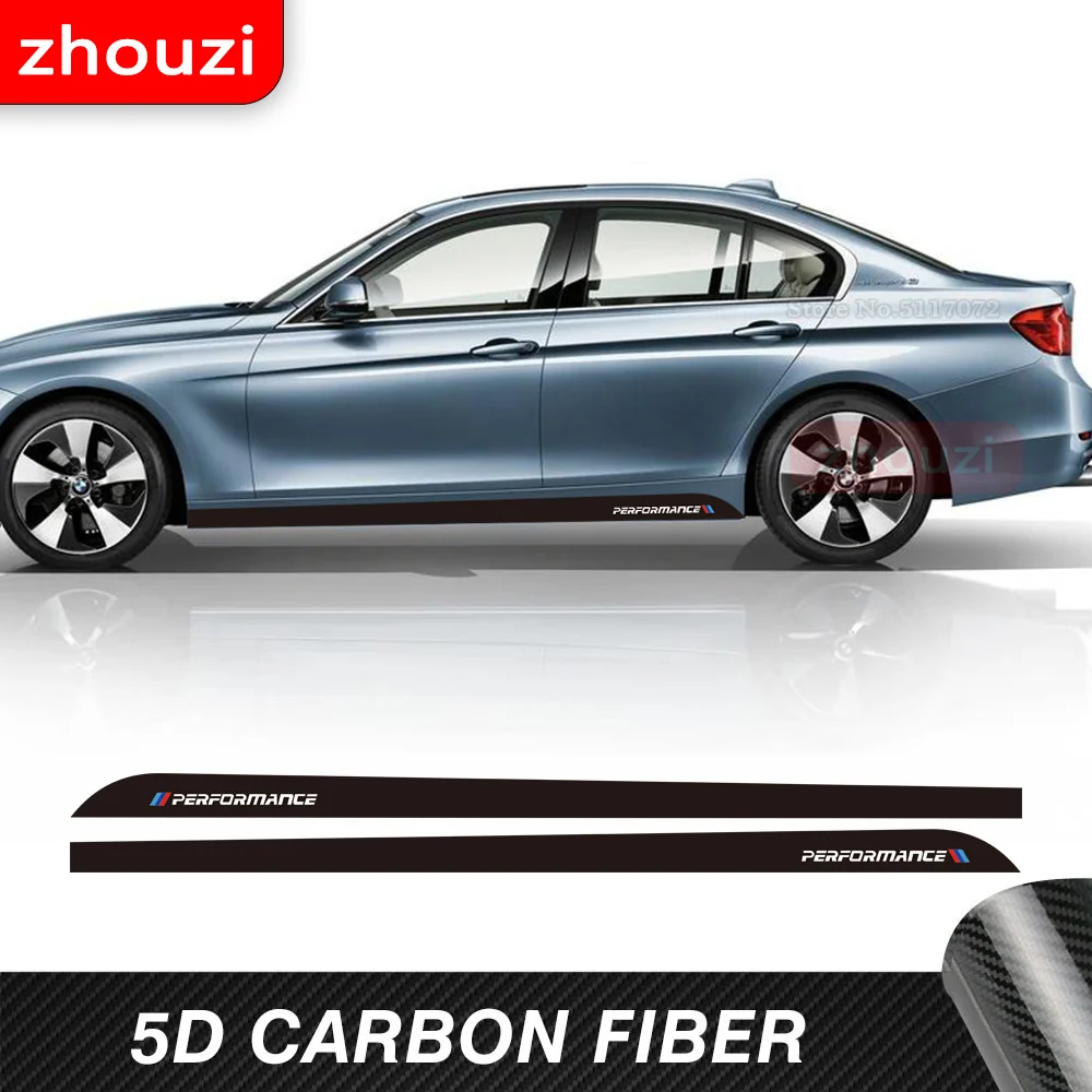 Listras Laterais 2 Pcs M Desempenho Saia Adesivo Decalque Para BMW ...