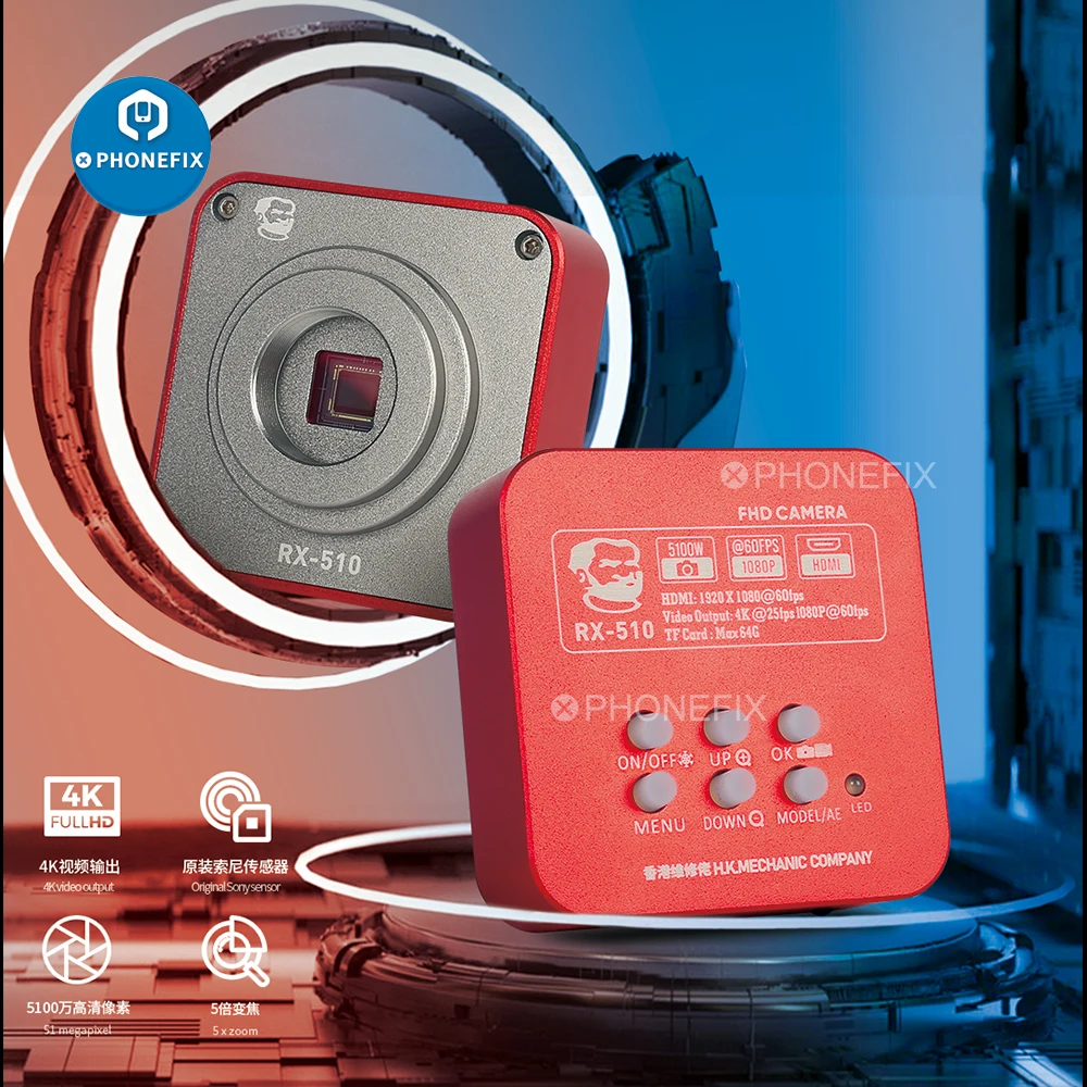 Mechanic-Microscope-Camera-RX-450-RX-510-USB-HD-HDMI-Digital-Electronic ...