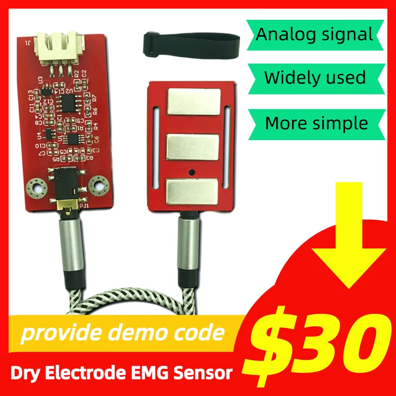 Dry Electrode EMG Sensor Electrical Muscle Sensor Analog Signal ...