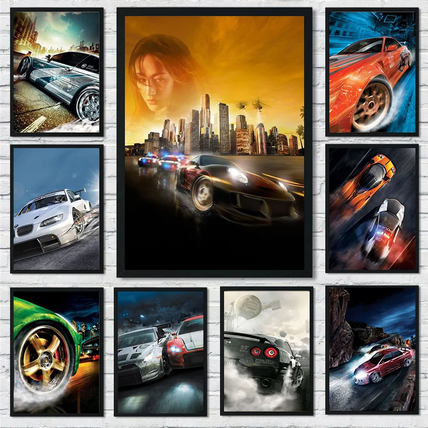 Home Decor Need For Speed Poster World Famous Racing Car Rally Picture ...