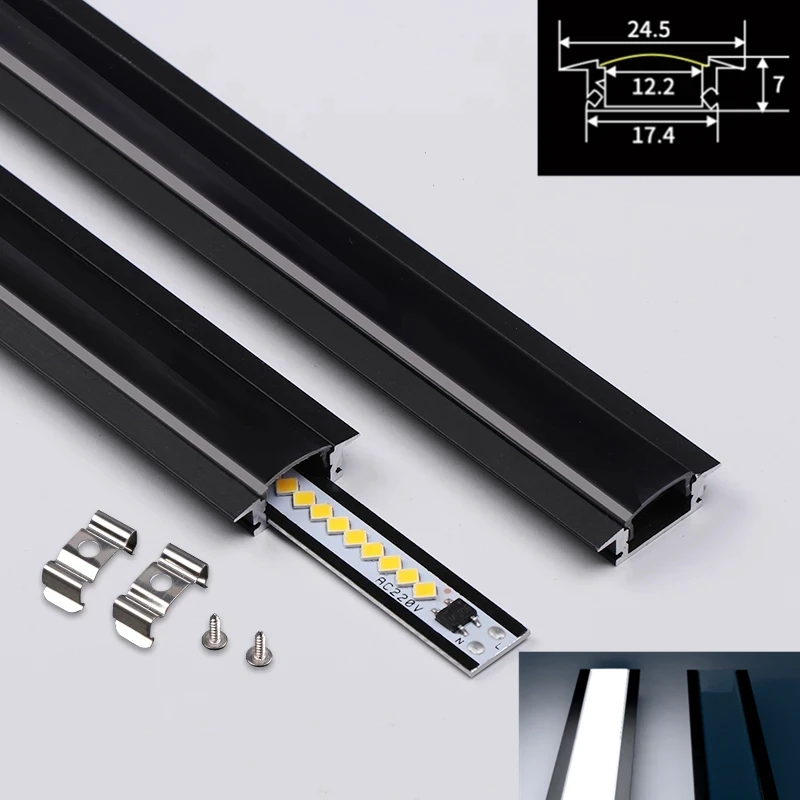 0.5m Ac220v Yw-type Led Tube Bar Light Recessed Smd2835 5w Aluminum ...