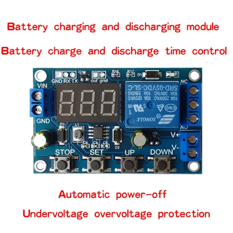 DC 6-40V Battery Charger Discharger Board Undervoltage Overvoltage ...