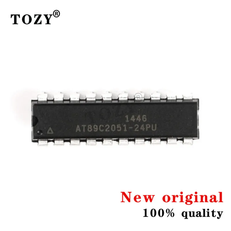 2pc AT89C2051-24PU Microcontroller 8-bit 8051 2K Flash DIP20 Electrical ...