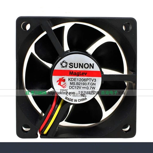 original KDE1206PTV3 12V 0.7W 6025 6cm chassis CPU magnetic levitation ...