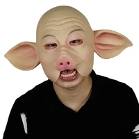 Halloween Full Face Cute Pig Head Scary Cosplay Mask - AllCosplay.com