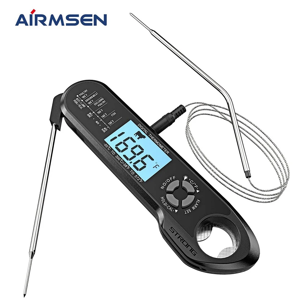 Airmsen Food Thermometer Kitchen Thermometer Digital Thermometer Meat ...