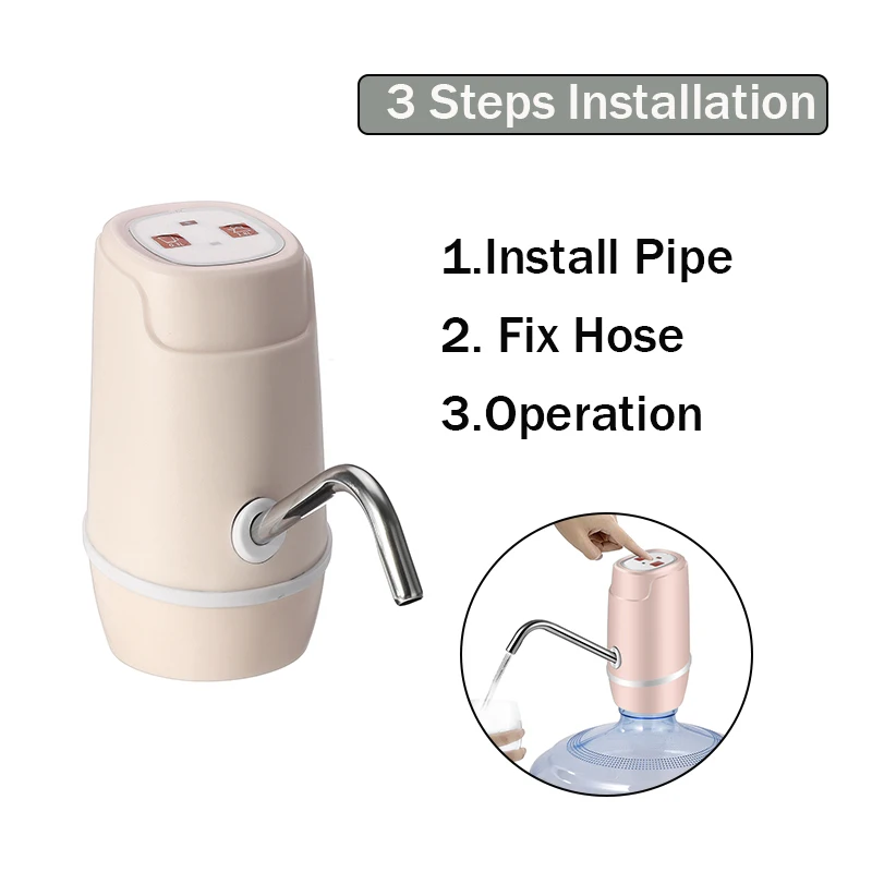 USB Charge Electric Water Dispenser Portable Gallon Drinking Bottle ...
