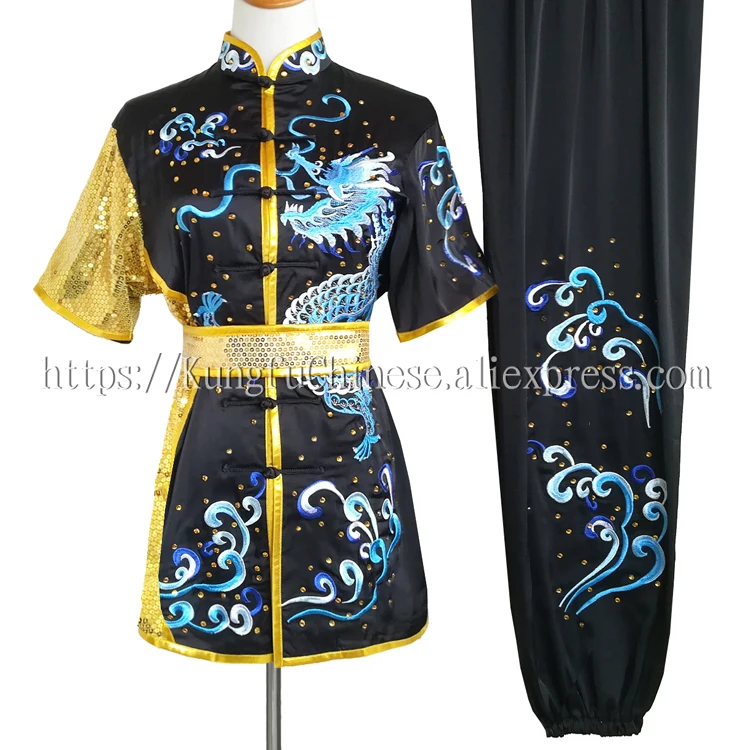 Uniforme chino wushu Kungfu, ropa de artes marciales, traje de rutina ...