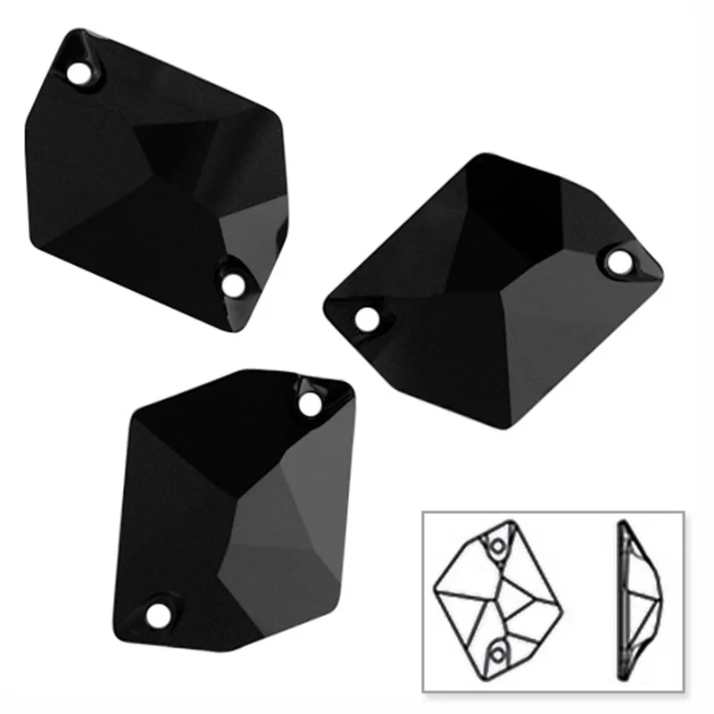 YANRUO-3265-Cosmic-Jet-Sew-On-Black-Rhinestones-Sewing-Stones-Flatback ...
