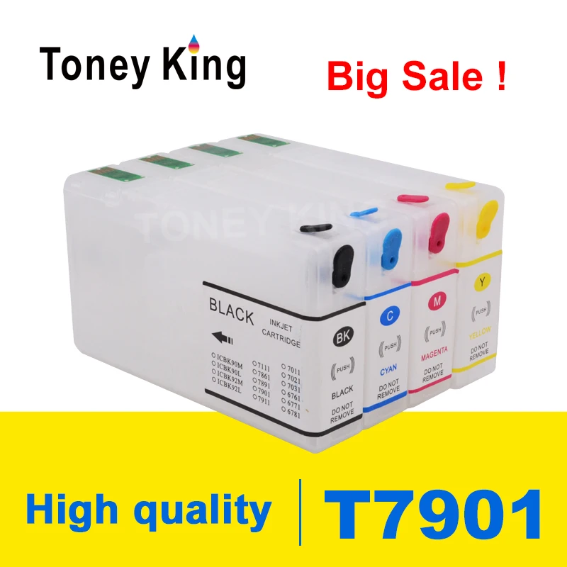 Toney King T7901 Refillable Ink Cartridge For Epson Workforce Pro Wf ...