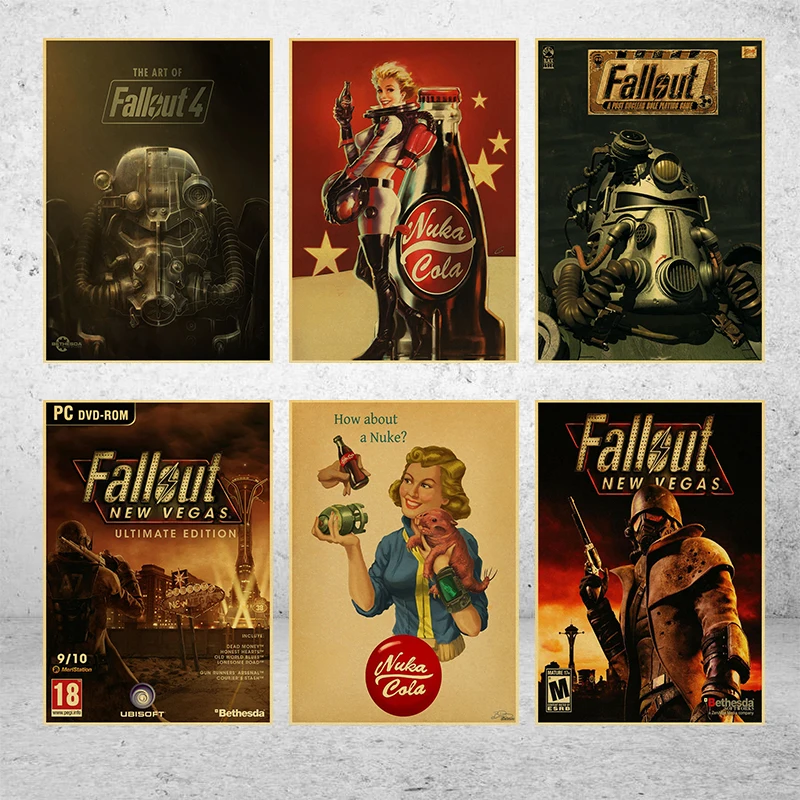 Fallout 3 4 GameVintage Posters For Home/Bar/Living Decor Kraft Paper ...