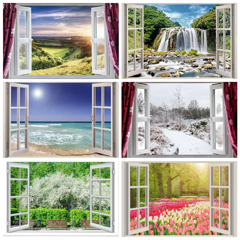 Window Scenery Drawing: The Ultimate Background for Authentic Nature ...