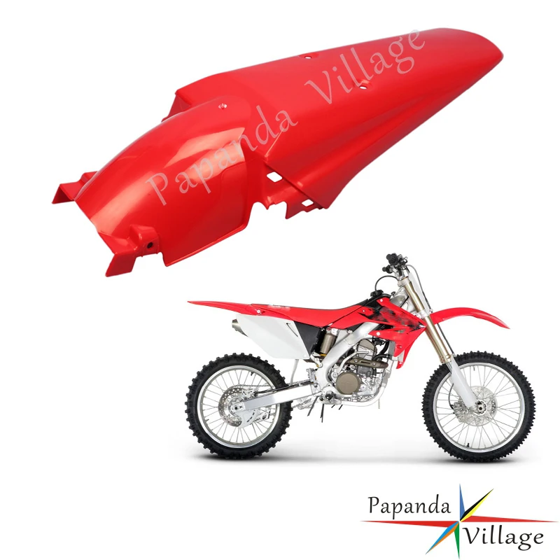 Red Dual Sport ABS Plastic Universal Motocross Mudguards Motorcycle ...