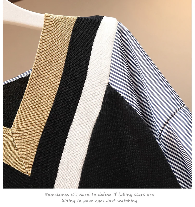 L-4XL Плюс размер женское Повседневное платье трапециевидной формы осень Мода v-образный вырез ...