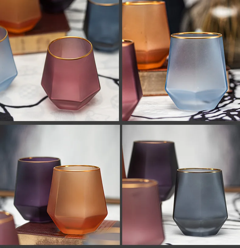 VERRE A VIN,frosted-F-300ML--Verres à vin 10oz en verre dépoli à Six ...