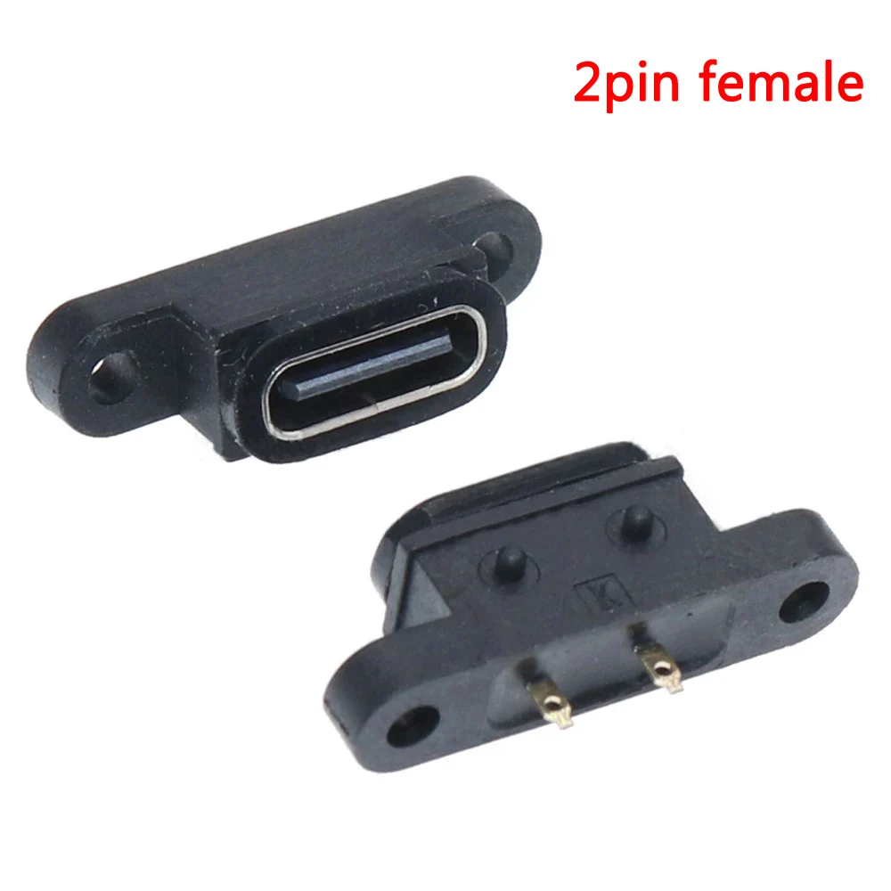 Usb C Connector Female 2 Pin | Waterproof Usb C Connector | Connector ...