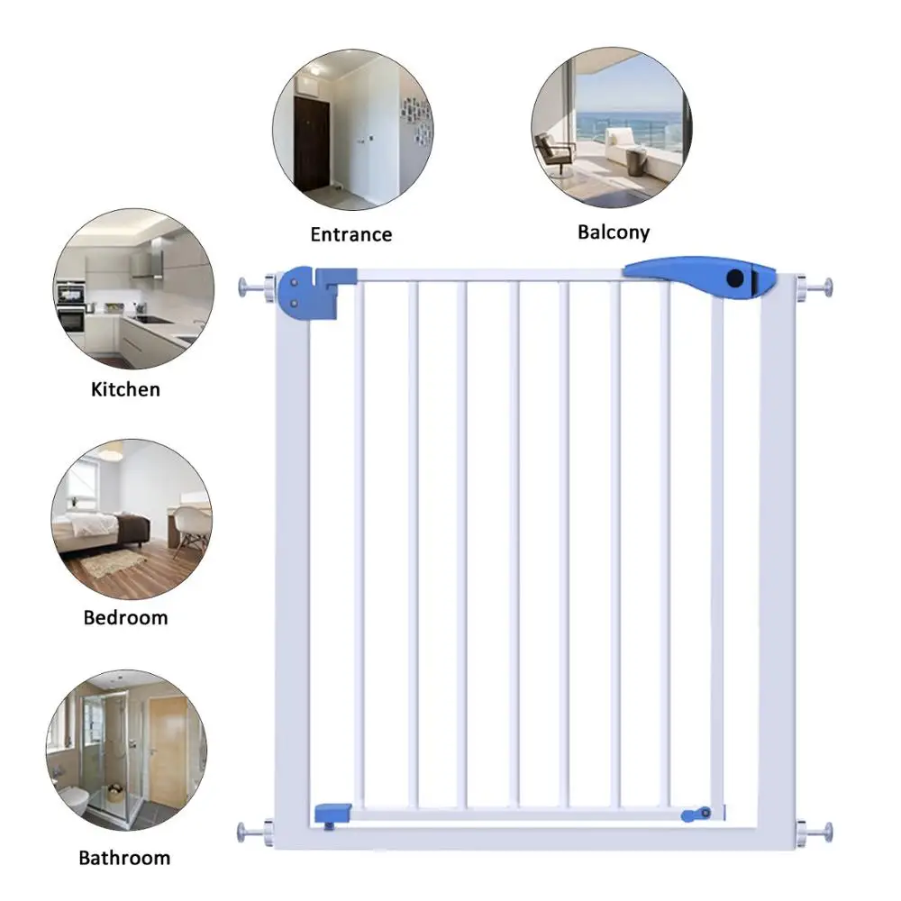 Baby Safety Gate Child Door Fence Pole Barrier Stair Protection Gate ...