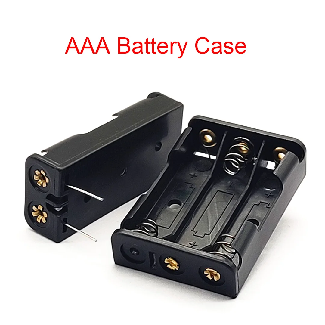 AAA Battery Holder With Pins AAA Battery Case 1X2X3 Section Battery ...