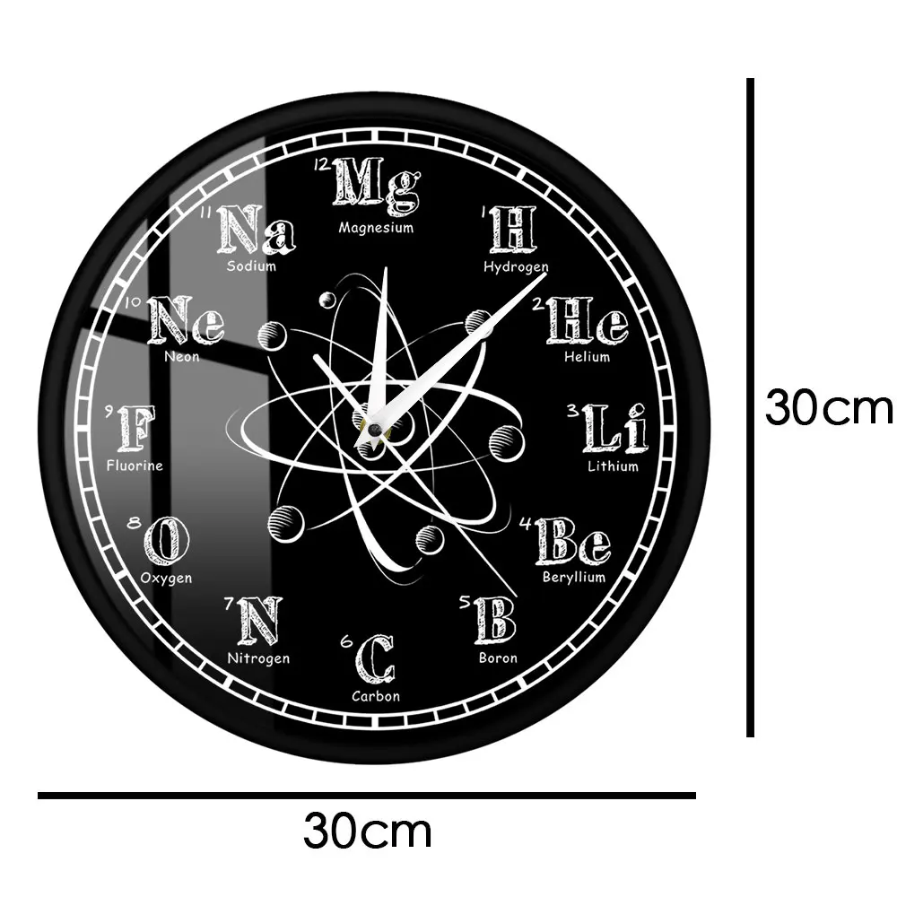 Periodic Table Of The Elements Chemical Symbols Wall Clock Science Wal ...