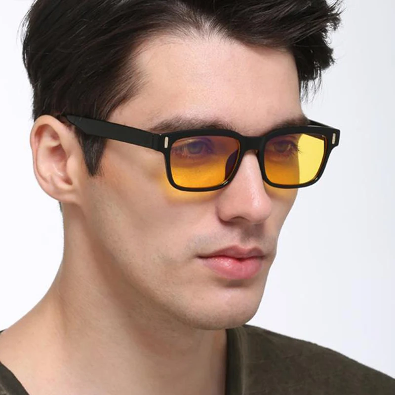 Small-Sunglasses-Yellow-Lens-Mens-Brand-Designer-Outdoor-Driving ...