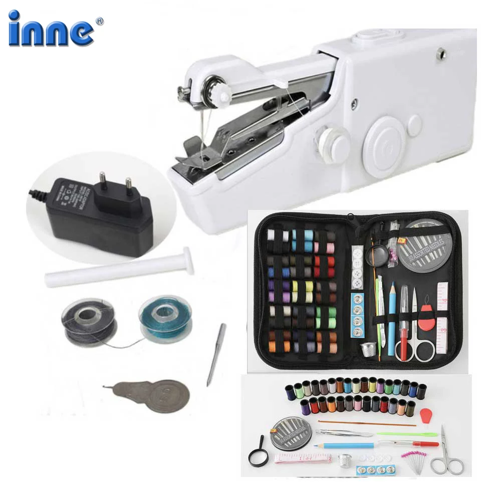 Inne Hand Sewing Machine Mini Portable Assistant Household Cordless ...