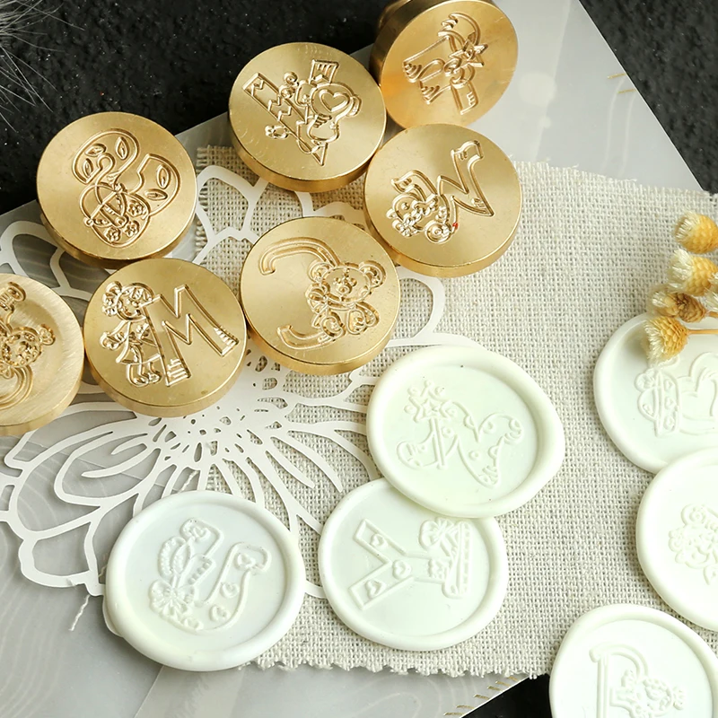 Plant Series Wax Paint Copper Head Fire Paint Seal Stamp Head Envelope ...