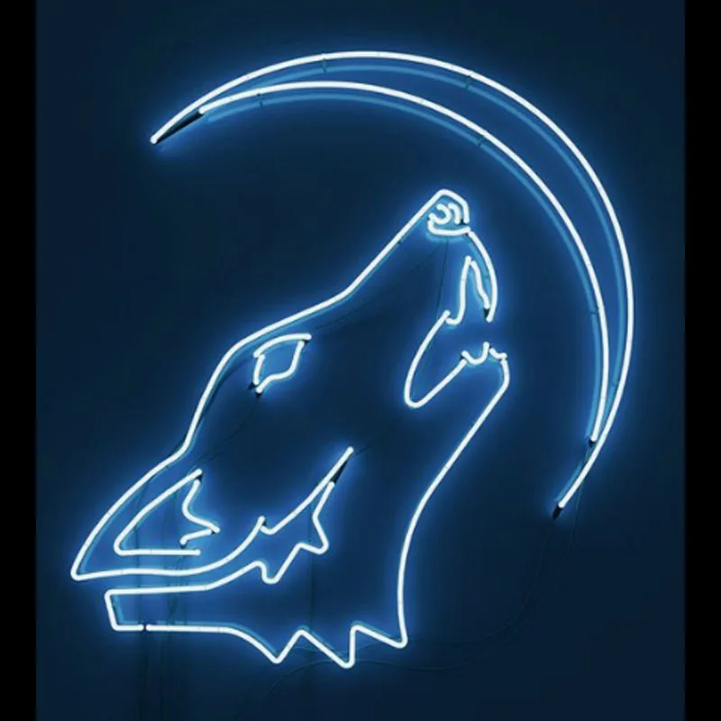 Neon Sign Wolf Howl To The Moon Neon Light Beer Neon Wall Sign Window ...
