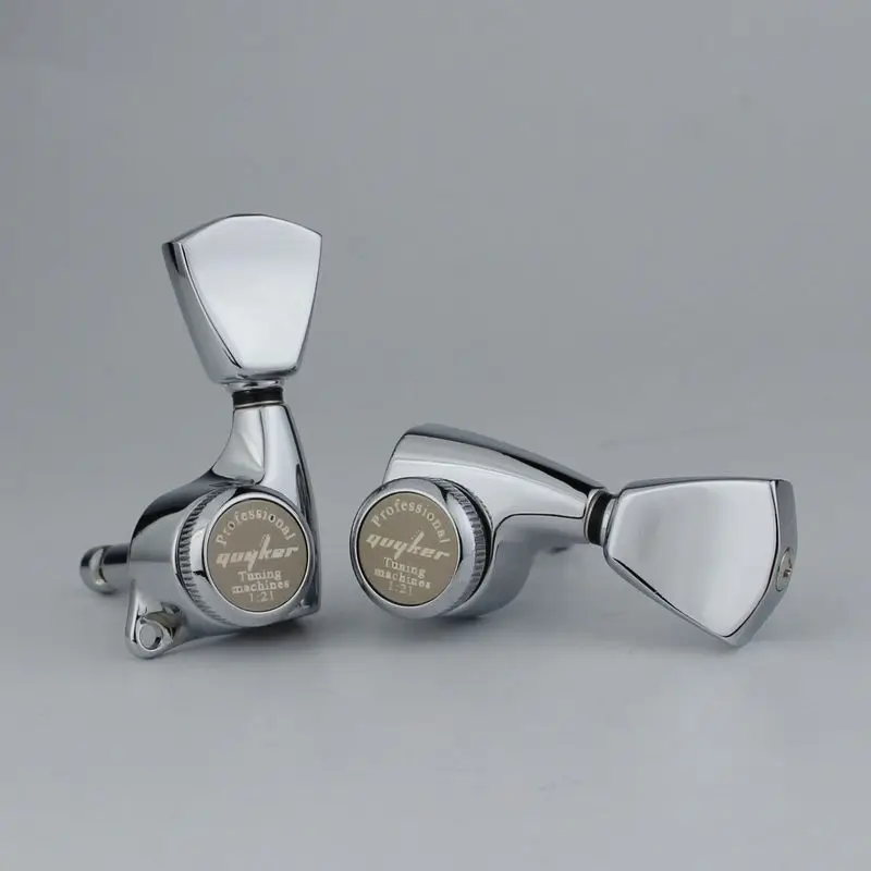 Guyker 3R3L Guitar Machine Heads 1:21 Locking Tuning Key Pegs Tuners ...