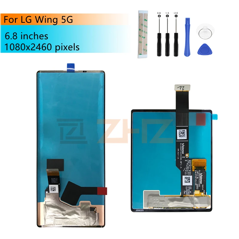 Pantalla LCD para LG Wing 5G, montaje de digitalizador con pantalla táctil, piezas de repuesto ...