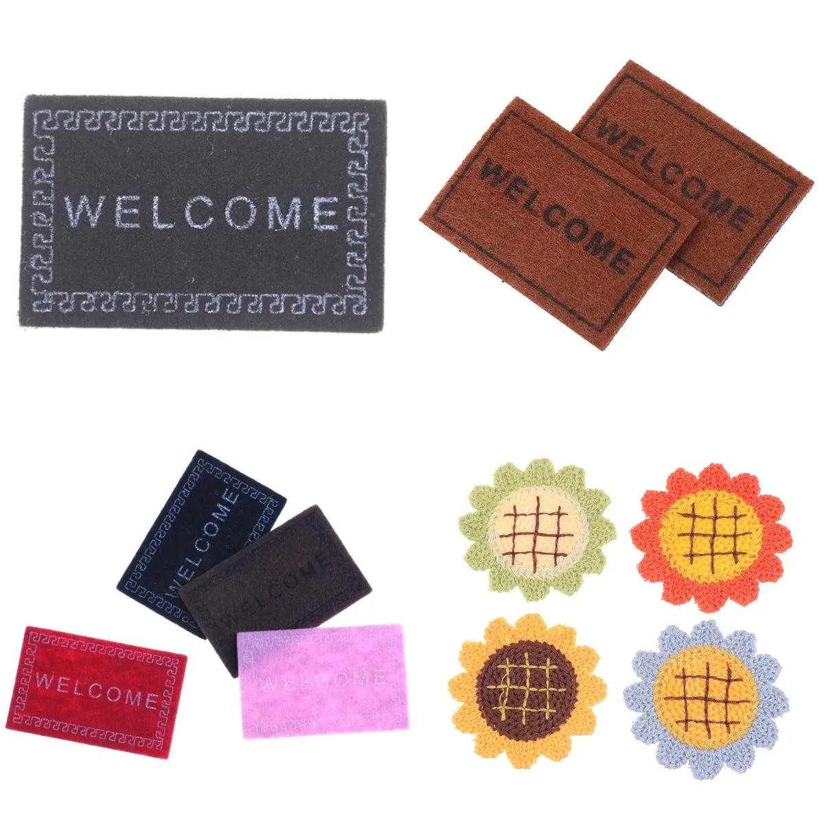 Dolls & Miniatures Dollhouse rug 1-12 scale outdoor rug, doll entry rug ...