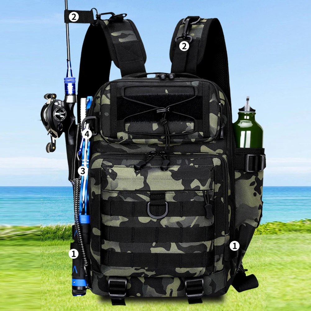 Fishing Tackle Bag Fishing Lure Bait Chest Pack Shoulder Backpack ...