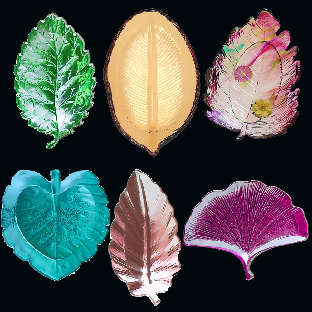 Leaft Shape Fruit Tray Silicone Mold DIY Handcraft Resin Casting Mold ...