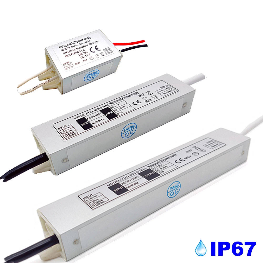 IP67-Waterproof-LED-Driver-12W-20W-36W-LEDs-Power-Supply-12V-Input ...