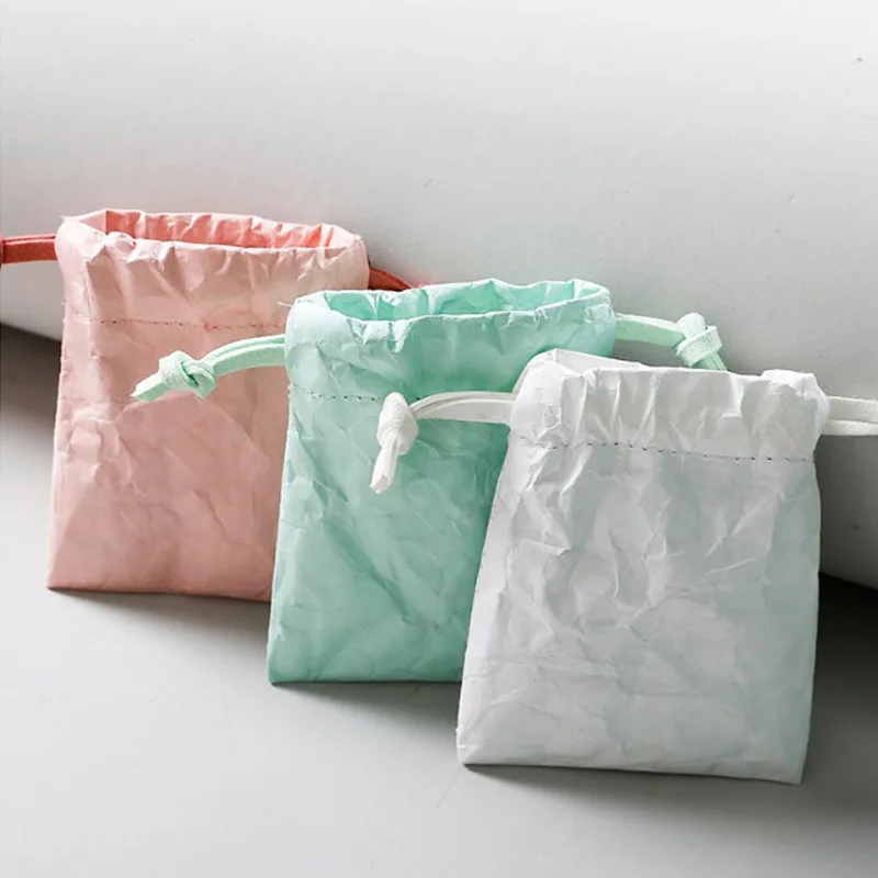 Paper Jewelry Drawstring Pouches | Tyvek Drawstring Bags | Paper Gift ...