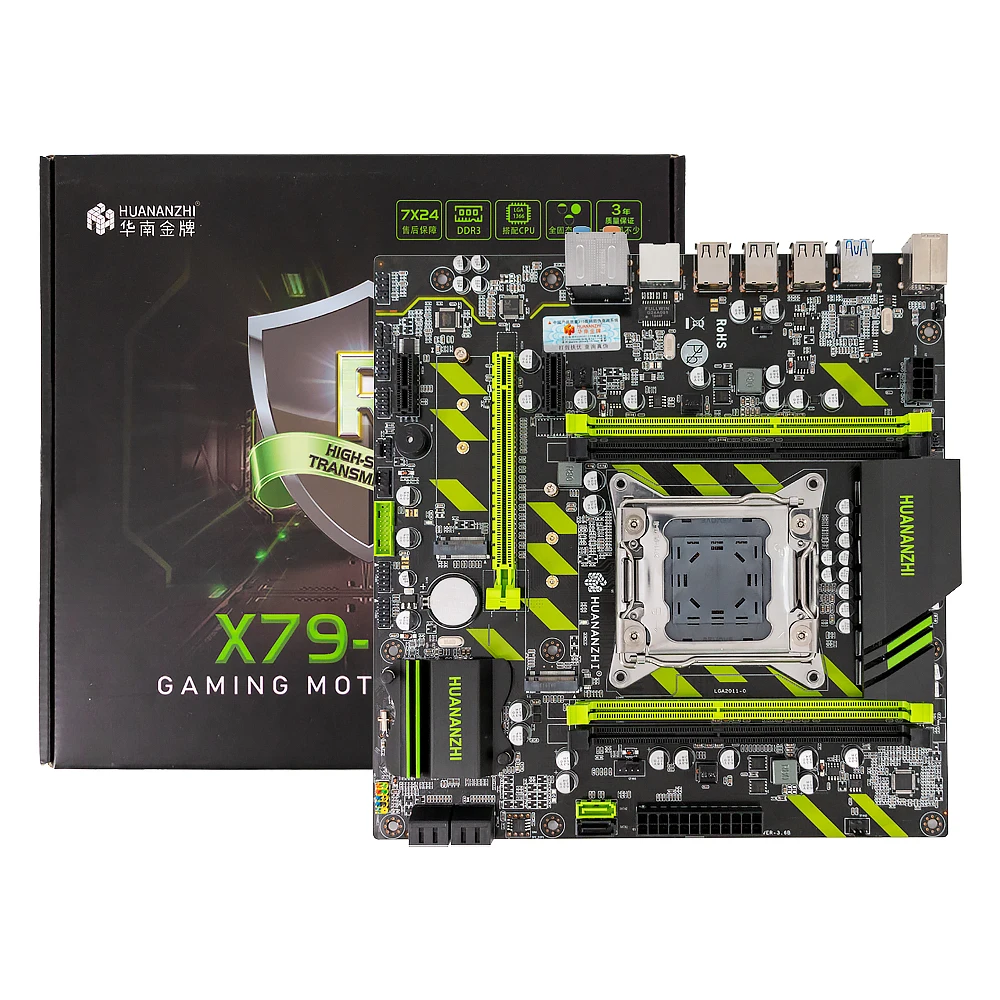 HUANAN ZHI X79-ZD3 Motherboard M.2 NVME MATX With Intel Xeon E5 2640 2 ...
