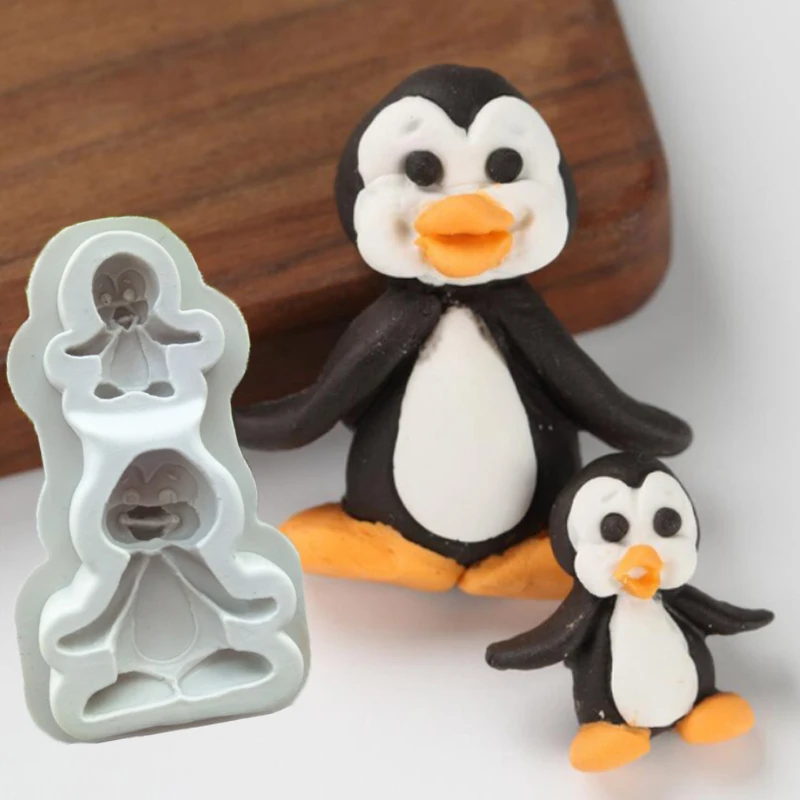 Cartoon-Cute-Penguin-Mold-Fondant-Cakes-Decorating-Tool-Silicone-Mould ...