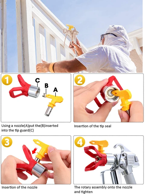 Paint Can Spray Nozzles Graco Rac 5 Tips Chart Airless Spray Tip ...