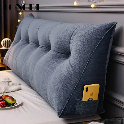 TONGDI Home Soft Large Pillow Back Cushion Long Suede Elastic Backrest ...