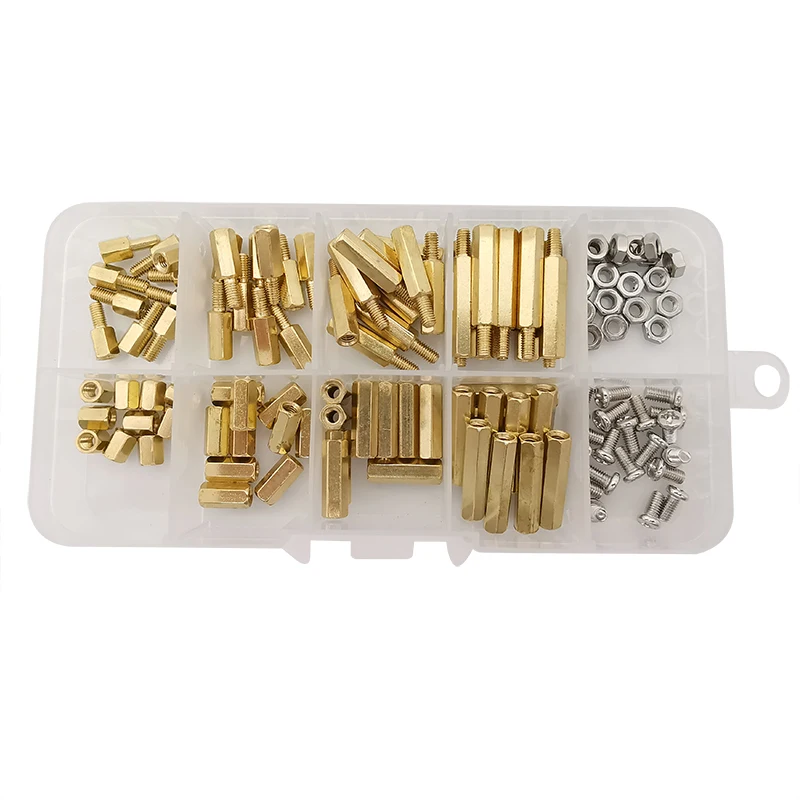 120Pcs M3 Screw Nut for PCB Board 6/10/15/20mm M3 Brass Standoff Spacer ...