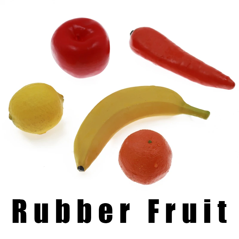 Rubber-Fruit-Fake-Banana-Apple-Lemon-Orange-Carrot-Magic-Tricks-Gimmick ...