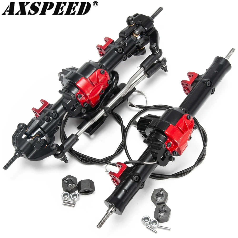 Axspeed Rc Car Axle Aluminum Alloy Front Rear Axle With Differential ...