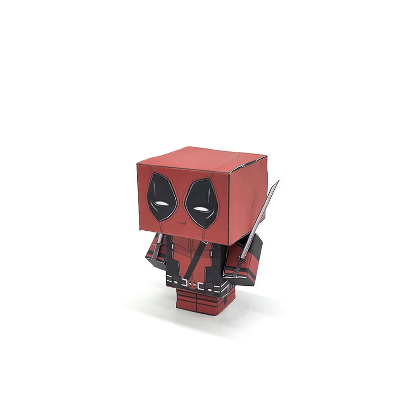 No-glue Marvel Deadpool Folding Cutting Cute 3D Paper Model Papercraft ...