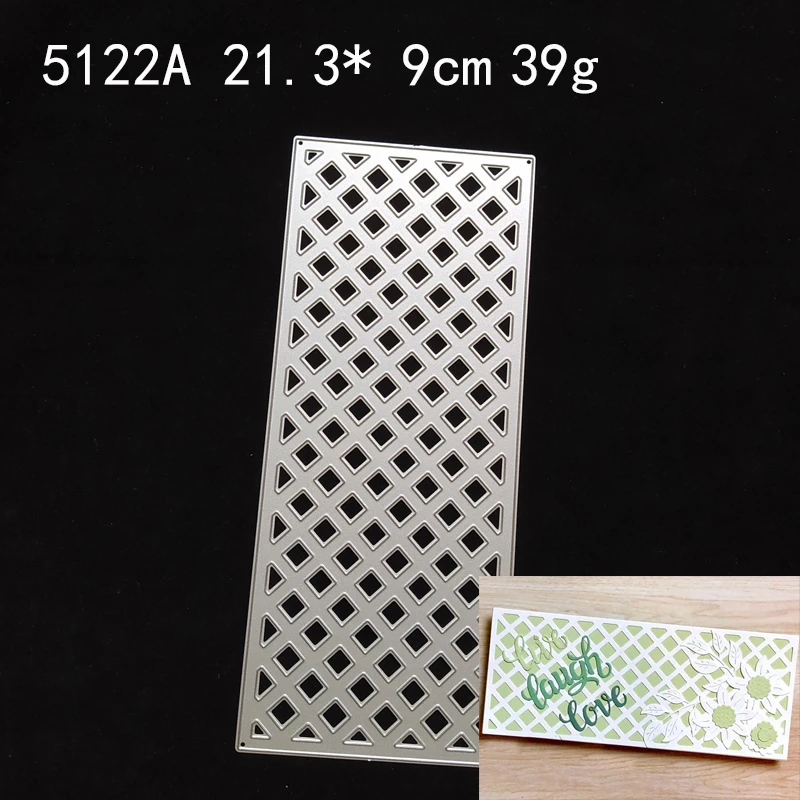 Metal cutting dies lattice slimline mold card Scrapbook paper craft ...