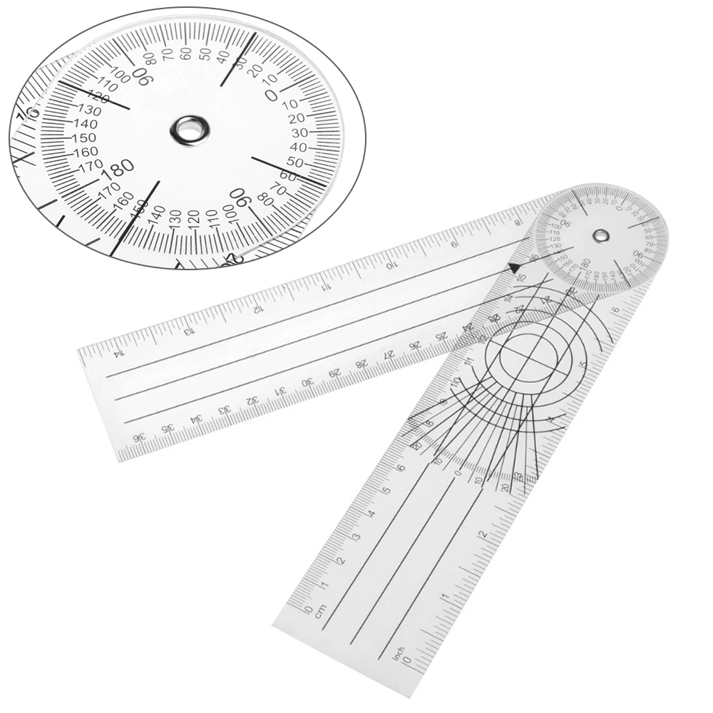 1ps-Professional-Multi-Ruler-360-Degree-Goniometer-Angle-Spinal-Ruler ...