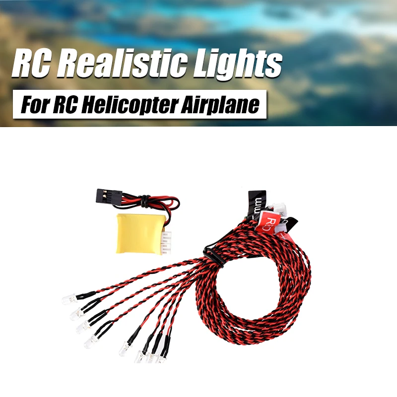 8 LED Flash RC LED Light Kit For RC Helicopter Plane Airplane Aircraft ...