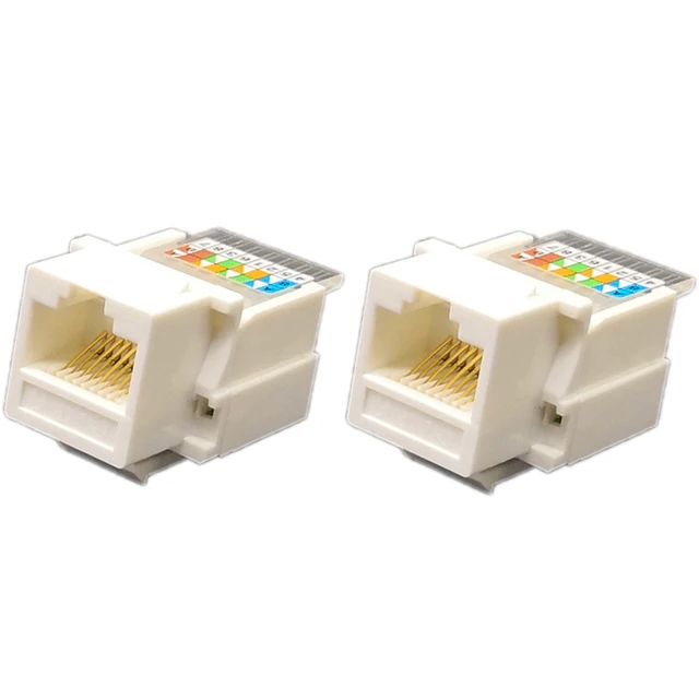 RJ45 Cat6 UTP Female Jack Connector Network Module for Wall Plate Free ...