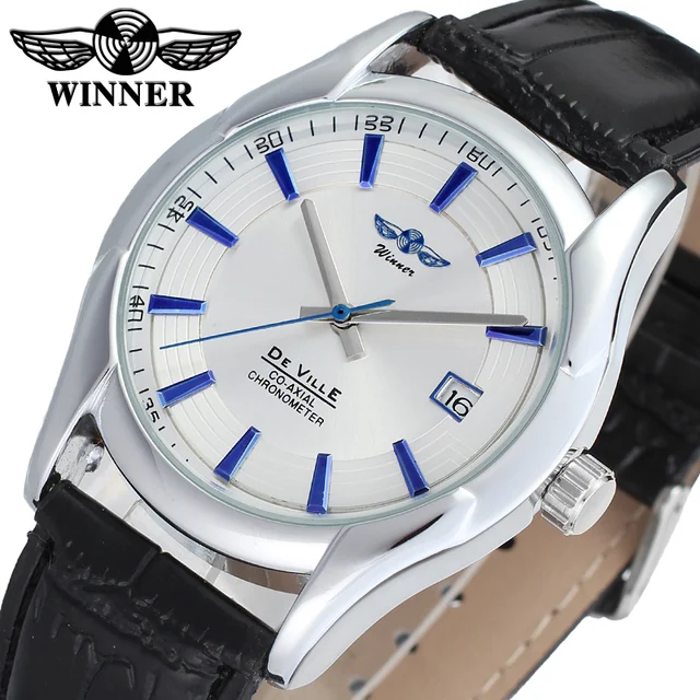T-winner Men's Black nail Scale Digital Automatic Mechanical Watch ...
