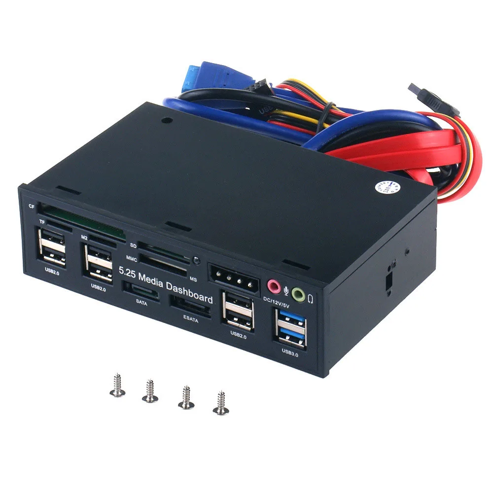 Leitor de cartão interno esata, multi função, usb 3.0, hub, leitor de ...