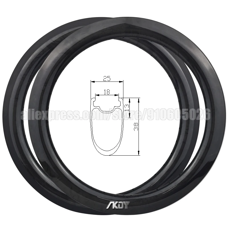 20inch BMX Race Wheels 38mm Deep 25mm Wide Rim Brake 20" Carbon Rims ...